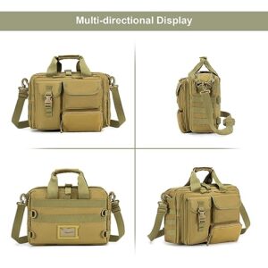 Stypos Tactical Messenger Bag, 17.3 Inch Tactical Briefcase for Man Military Laptop Bag Messenger Shoulder Bag (Black)