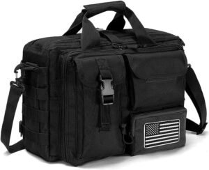 stypos tactical messenger bag, 17.3 inch tactical briefcase for man military laptop bag messenger shoulder bag (black)