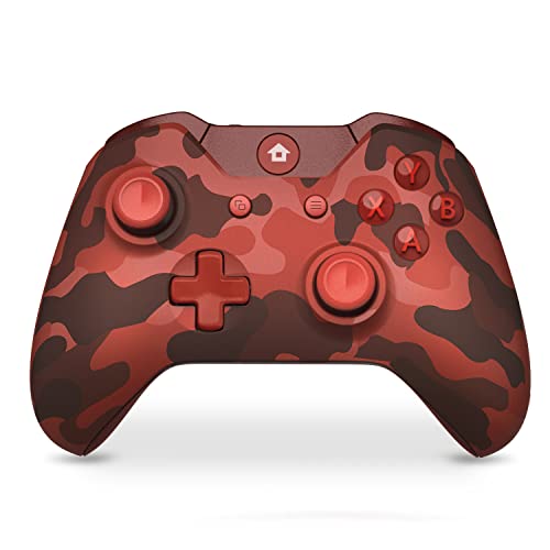 usergaing Xbox Wireless Controller Replacement for Xbox One, Xbox Series X&S,Xbox One X&S,Window PC 10 with 3.5mm Headphone Jack-Red Camo