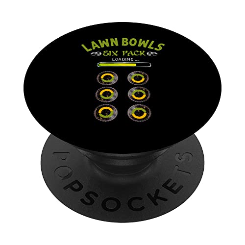 Funny Lawn Bowls Six Pack Idea For Men & Lawn Bowling PopSockets Swappable PopGrip