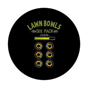 Funny Lawn Bowls Six Pack Idea For Men & Lawn Bowling PopSockets Swappable PopGrip