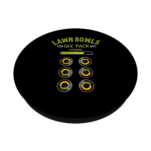 Funny Lawn Bowls Six Pack Idea For Men & Lawn Bowling PopSockets Swappable PopGrip