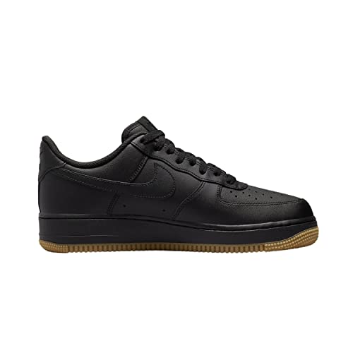 Nike Men's Air Force 1 '07 Shoe, Black/Black-gum-light Brown, 13