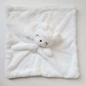 bubby boo Baby Stuffed Animal Security Blanket - White Bunny Rabbit - Soft Snuggle Toy - Baby Gift - Soothing Plush Toy - Baby Lovey- Perfect Baby Gift for All Babies