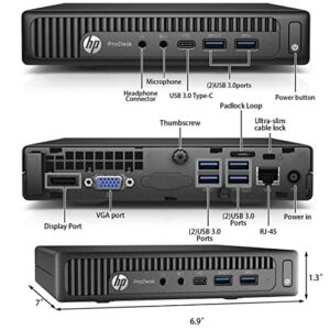 HP ProDesk 600 G2 Refurbished Tiny Desktop Computers Mini PC,i7 Micro 16GB Ram 1TB SSD,AX210 Built-in WiFi,Dual Monitor Support,HDMI,VGA,DP,Win10 Pro,Wireless K&M Brand TJJ Mouse Pad(Renewed)