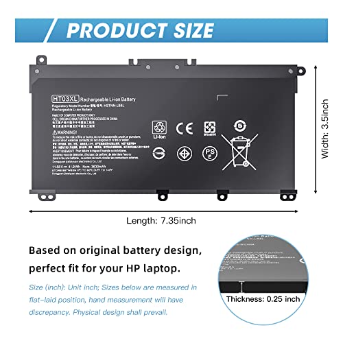 HTO3XL Laptop Replacement L11119-855 HT03XL Battery for HP Pavilion 15-CS3073CL 15-CU0058NR 15Z-CW100 15-CS3153CL 15T-CS200 15-CS0XXX 15-CS2064ST 15-CS3XXX 15-CW1068WM 15T-CS300 15-CW1063WM 15Z-CW000