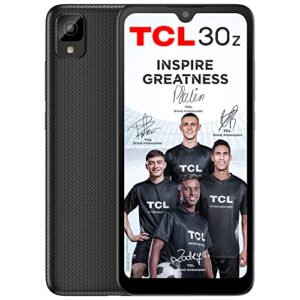 tcl 30 z |2022| 6.1 inch unlocked cell phone with hd+ display, us version android 12 smartphone 32gb+3gb ram, 3000mah android phone, prime black (renewed)