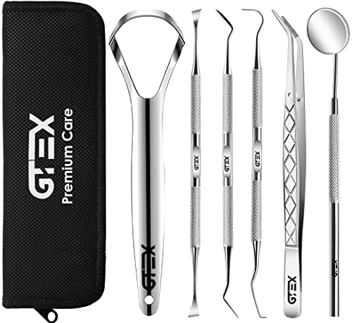 Dental Tools, Dental Pick, Plaque Remover [6 Pack] for Teeth Cleaning Kit , Tooth Cleaner, Tartar Remover - Dentist Kit