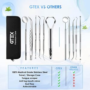 Dental Tools, Dental Pick, Plaque Remover [6 Pack] for Teeth Cleaning Kit , Tooth Cleaner, Tartar Remover - Dentist Kit