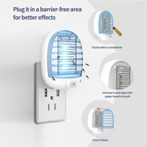 Flying Bug Zapper Indoor, Electronic Insect Killer, Mosquitoes Trap with Blue Lights for Living Room, Home, Kitchen, Bedroom, Baby Room, Office(6, Bule)