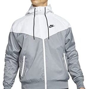 Nike Sportswear Windrunner Men's Hooded Jacket, Smoke Grey/White/Smoke Grey/Black, Large