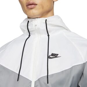 Nike Sportswear Windrunner Men's Hooded Jacket, Smoke Grey/White/Smoke Grey/Black, Large