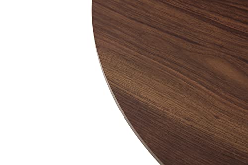 41.7" Modern Round Dining Table with Pedestal Base in Tulip Design, Mid-Century Leisure Table for Living Room Kitchen & Dining Room (Brown)