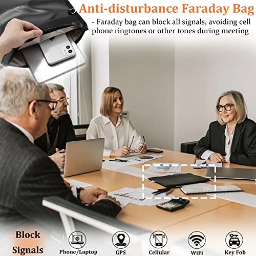 5 Pack Faraday Bags, Extra Large Faraday Bag for Laptops & Tablets & Radio & Car Keys, Faraday Cage with Handle, Fireproof & Water Resistant Faraday Pouch, Faraday Key Fob Protector