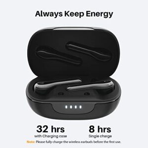 Tribit Earbuds, Bluetooth 5.2 Earbuds Qualcomm QCC3040, 4Mics CVC 8.0 Call Noise Canceling Crystal-Clear Calls Comfortable Earbuds 32H Playtime Wireless Bluetooth Headphones, FlyBuds C2