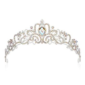 cieher ab rhinestones tiara crowns for women girls princess crown tiaras for women bridal wedding prom quinceanera birthday crown christmas crown gifts hair accessories for women girls