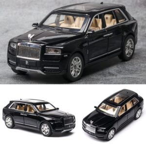 EROCK 1/24 Rolls-Royce Cullinan Model Car, Alloy Die Casting Collectible Pull Back Toy Car with Sound and Light for Kids Boy Girl Birthday Gift