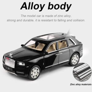 EROCK 1/24 Rolls-Royce Cullinan Model Car, Alloy Die Casting Collectible Pull Back Toy Car with Sound and Light for Kids Boy Girl Birthday Gift