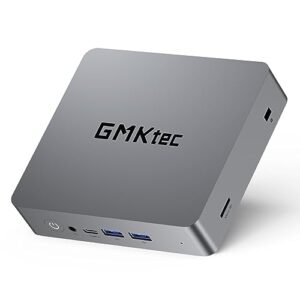 gmktec mini gaming pc amd ryzen 5 5600u(6c/12t, 4.2 ghz), mini gaming computer 16gb ddr4 512gb m.2 ssd windows 11 pro desktop computer, 4k triple displays bt5.2/wifi 6