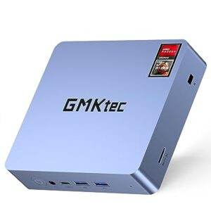 GMKtec Mini PC Windows11 Pro, AMD Ryzen 7 5800U(1.9-4.4GHz) Mini Desktop Computers, 16GB DDR4 512GB M.2 2282 PCIe SSD, Micro PC with Dual 4K@60Hz HDMI, WiFi 6E,BT5.2, Type-C for Gaming Business Home