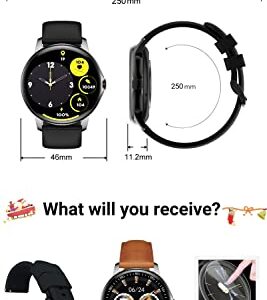 HOAIYO Smart Watches for Men (Call Receive/Dial), 1.3" Smartwatch with Call/Text/Heart Rate/SpO2/Sleep/Calories Counter, Waterproof Fitness Watch for Android iOS Phones