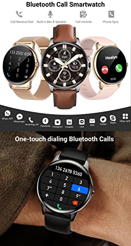 HOAIYO Smart Watches for Men (Call Receive/Dial), 1.3" Smartwatch with Call/Text/Heart Rate/SpO2/Sleep/Calories Counter, Waterproof Fitness Watch for Android iOS Phones