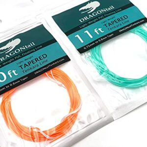 Tapered PVC Floating Tenkara Line (Light Weight with a Stiff Mono-core) (Acid Blue, 12ft Length)