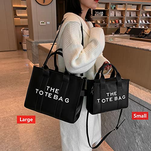 Taiuloo The Tote Bag for Women, Leather Handbag Tote Purse with Zipper, Women's Shoulder Bag Crossbody Bag for Office, Travel, School