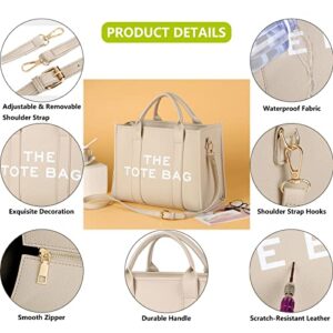 Taiuloo The Tote Bag for Women, Leather Handbag Tote Purse with Zipper, Women's Shoulder Bag Crossbody Bag for Office, Travel, School