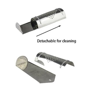 Stainless Steel Ice Scoop with Magnetic Holder for Ice Maker, Kitchen Freezer or Refrigerator，Great Accessory for house appliance with trackless Velcro Included if your appliances are non-magnetic