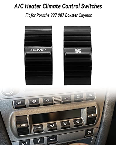 EMIHO A/C Heater Climate Control Switches Fit for Porsche 997 987 Boxster Cayman Replace 99765310310 99765310111, 2 Pack