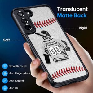 Personalized Baseball vs Name Number US Flag Decor Rubber Cover Phone Case for Samsung Galaxy S23 S22 S21 S20 ULTRA PLUS/ S21 FE /S20 FE/ S10 PLUS Custom Baseball Phone case (Baseball batter)