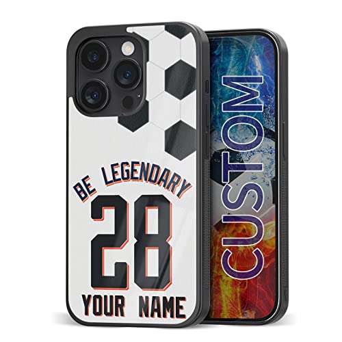 Customize Phone Cases Soccer Textures Personalized Name & Number Design for Boy and Girl Aesthetic Applicable to iPhone 11 12 13 14 Samsung S20 S21 S22 S23 Note 10 20 Pixel 4 5 6 7 Moto G Edge