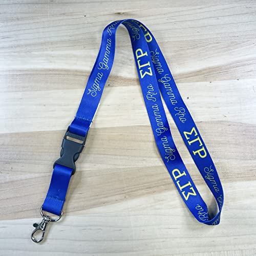 Desert Cactus Sigma Gamma Rho Sorority Lanyard Car Keys ID Badge Holder Keychains Detachable Breakaway Snap Buckle (Lanyard - Blue)