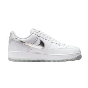 Nike Men's Air Force 1 Low Shoes, White Metallic Silver, 9