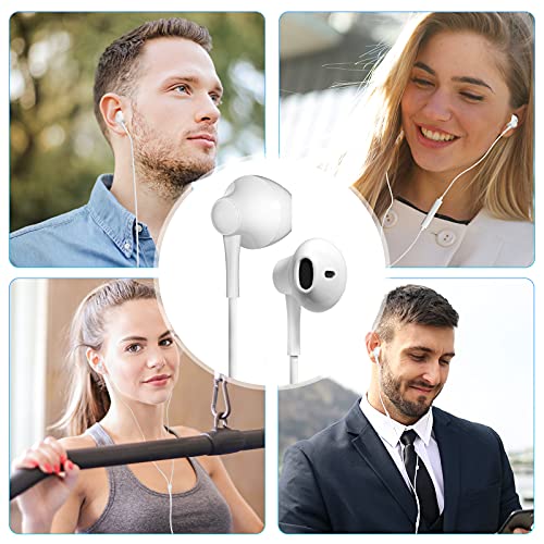 USB Type C Headphone 4 Pack, USB C Earphones Type C Headphones Stereo with Microphone Volume Control Compatible with Samsung Galaxy S20+/S21/S20/Google Pixel/OnePlus/Xiaomi and Android Smartphones