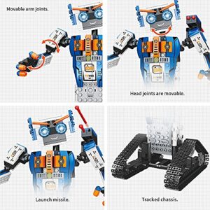 Ulanlan Remote Control Robot Building Kit for Kids 10-14, RC Robot Science Kits STEM Project Building Blocks Robot 447 Pieces