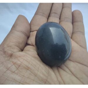 SynSpiritStore Original Shaligram/Shalagram Shila Stone (Approx. 2 Inch) for Lord Vishnu Pooja and Tulsi Pooja, Nepal Gandaki River Stone