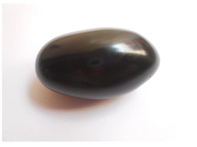 SynSpiritStore Original Shaligram/Shalagram Shila Stone (Approx. 2 Inch) for Lord Vishnu Pooja and Tulsi Pooja, Nepal Gandaki River Stone