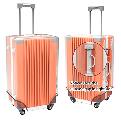 Esholife Clear PVC Luggage Cover Protectors 20 Inch Suitcase Cover for Suitcase TSA Approved 18-21Inch (18.50''H x 14.37''L x 9.44''W)