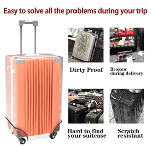 Esholife Clear PVC Luggage Cover Protectors 20 Inch Suitcase Cover for Suitcase TSA Approved 18-21Inch (18.50''H x 14.37''L x 9.44''W)