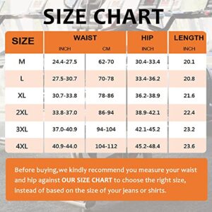 TOPELLER Men Tummy Control Shorts High Waist Slimming Compression Underwear Body Shaper Belly Girdle Boxer Briefs White