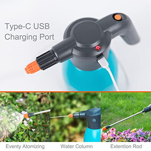 HIFAY ES2-PRO Electric Spray Bottle 2L/0.5Gallon, Portable Handheld Sprayer Spray 60 Bottles On a Single Charge, Automatic Plant Mister for Garden, Fertilizing, Cleaning