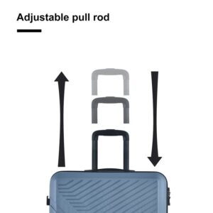 Tripcomp Luggage Sets Wear-Resistance Hardside Lightweight Suitcase Double Spinner Wheels, TSA Lock,Two Hooks, Scratch-resistant Carry-on,3 Piece Set(20inch 24inch 28inch) (Light Blue)