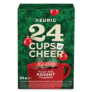 keurig advent calendar variety pack, single serve k-cup pods, 24 count