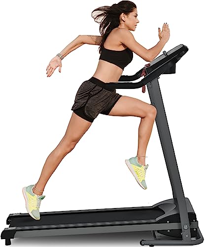 GINPORD Folding Treadmill - Home Fitness Running Machine - Foldable Treadmill for Home - Treadmills for Home Folding