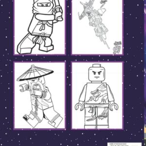 Ṅɪпȷɑɡᴏ Coloring Book: 50+ Amazing Designs Ninja Hero Coloring Pages for All Fan Kids and Adults