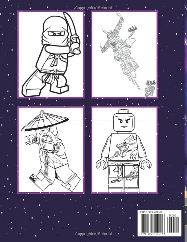 Ṅɪпȷɑɡᴏ Coloring Book: 50+ Amazing Designs Ninja Hero Coloring Pages for All Fan Kids and Adults