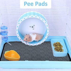 HERCOCCI Guinea Pig Fleece Cage Liners, Super Absorbent – Reusable & Washable Guinea Pig Pee Pads Bedding for Rabbit Chinchilla Hedgehog Gerbil Hamster (2 Pack - 19.6’’ x 13.7’’)