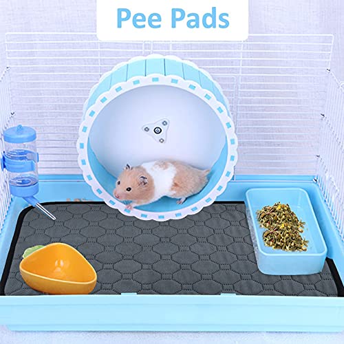 HERCOCCI Guinea Pig Fleece Cage Liners, Super Absorbent – Reusable & Washable Guinea Pig Pee Pads Bedding for Rabbit Chinchilla Hedgehog Gerbil Hamster (2 Pack - 19.6’’ x 13.7’’)